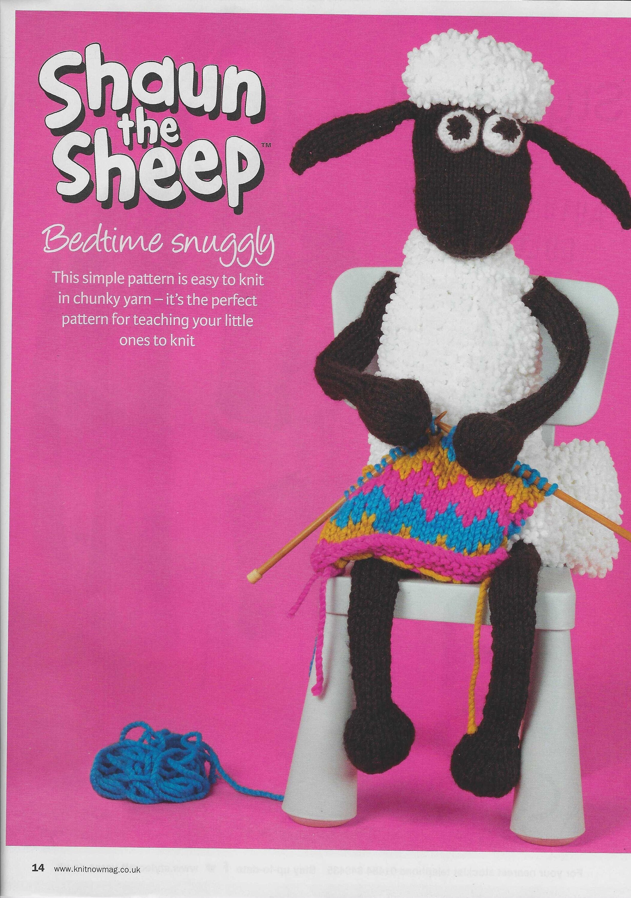 Knitting Pattern Shaun the Sheep from Wallace and Gromit Toy Doll in ...