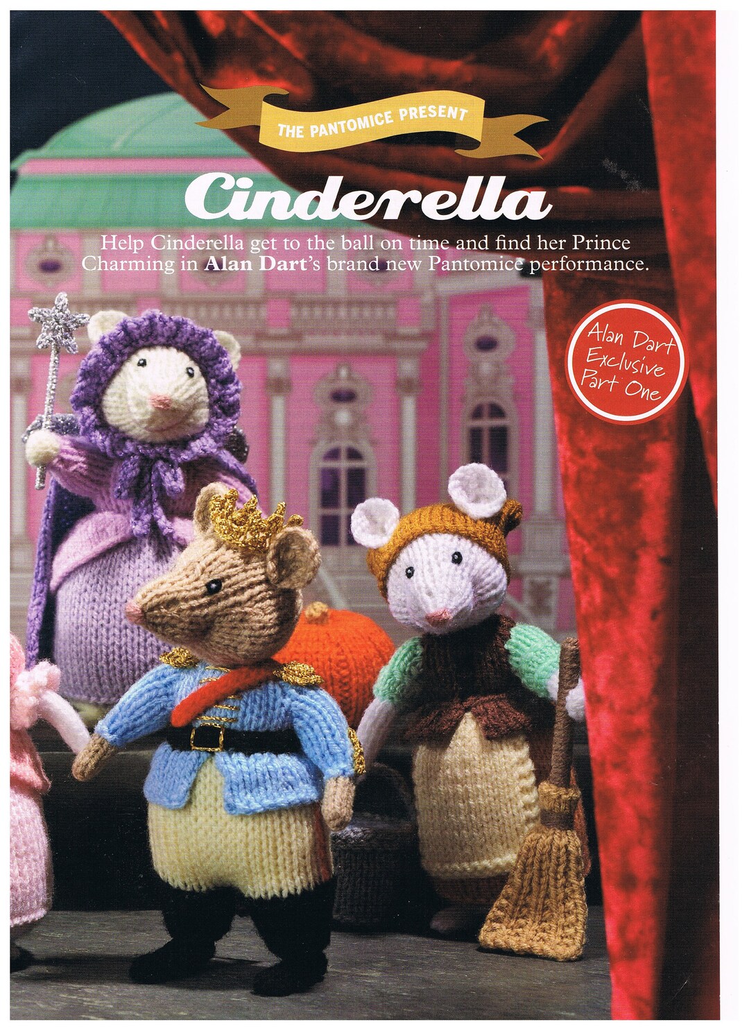 Alan Dart Knitting Patterns Cinderella Pantomime Mice Toys Dolls Parts ...