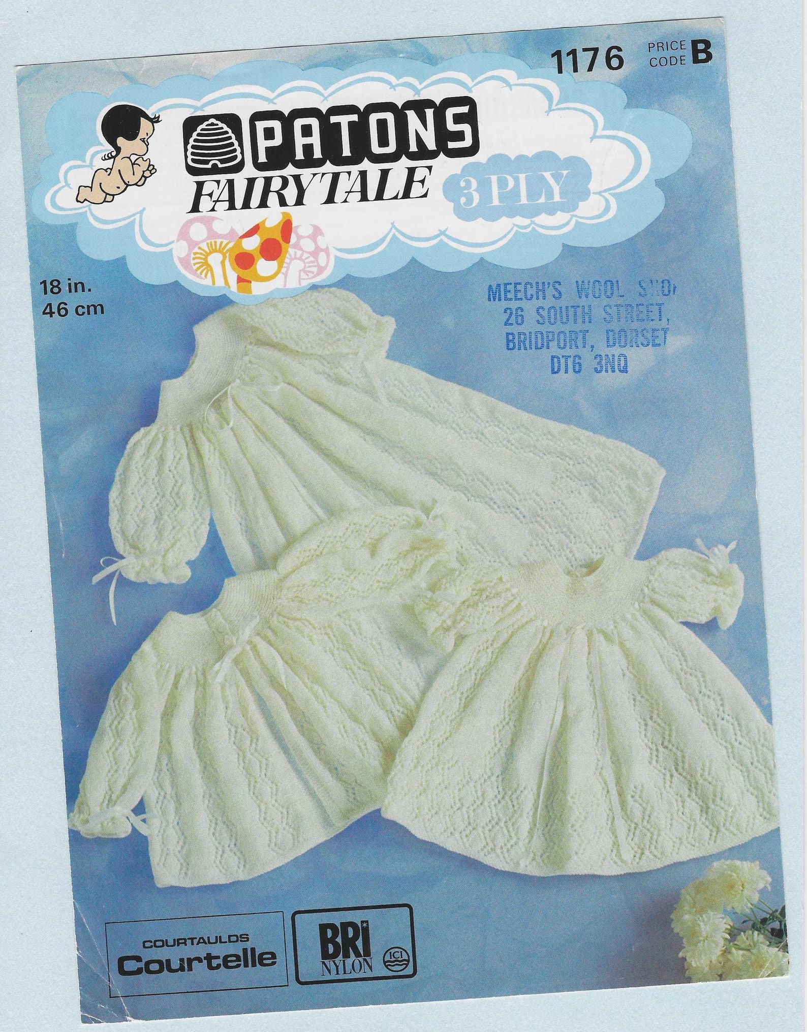 Vintage Patons Knitting Pattern 1176: Baby Christening Clothes Layette ...