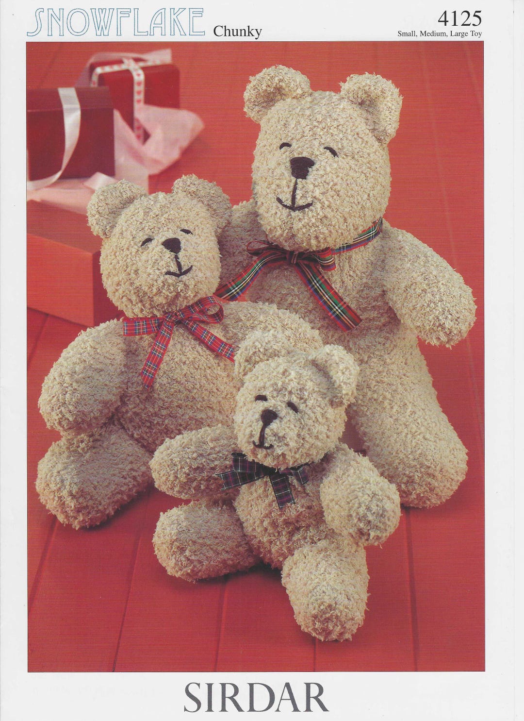 Out-of-print Sirdar Knitting Pattern Leaflet 4125 - Sitting Teddies ...