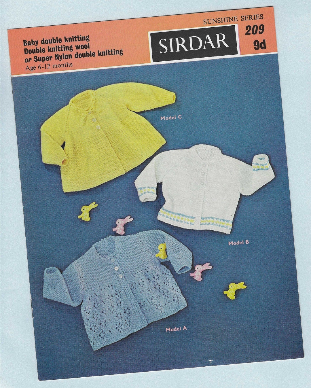 Original Vintage Sirdar Sunshine Series Knitting Pattern 209: Baby ...