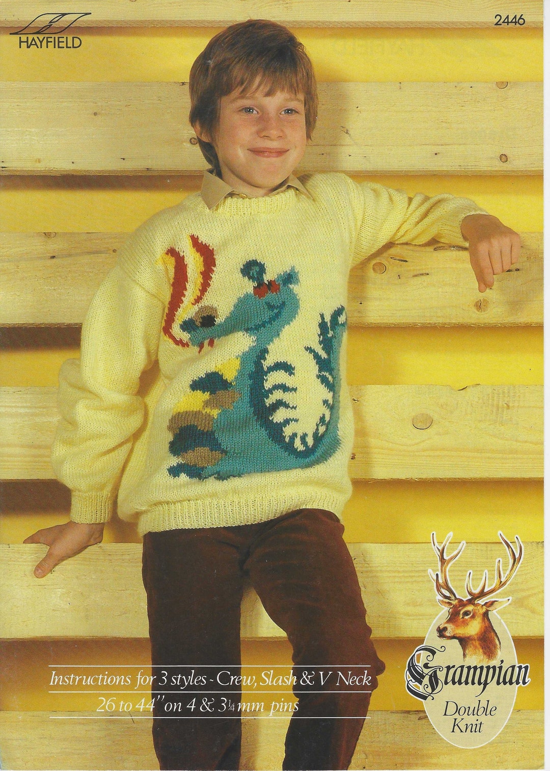 Out-of-print Hayfield Knitting Pattern 2446 Kids Adults - Etsy