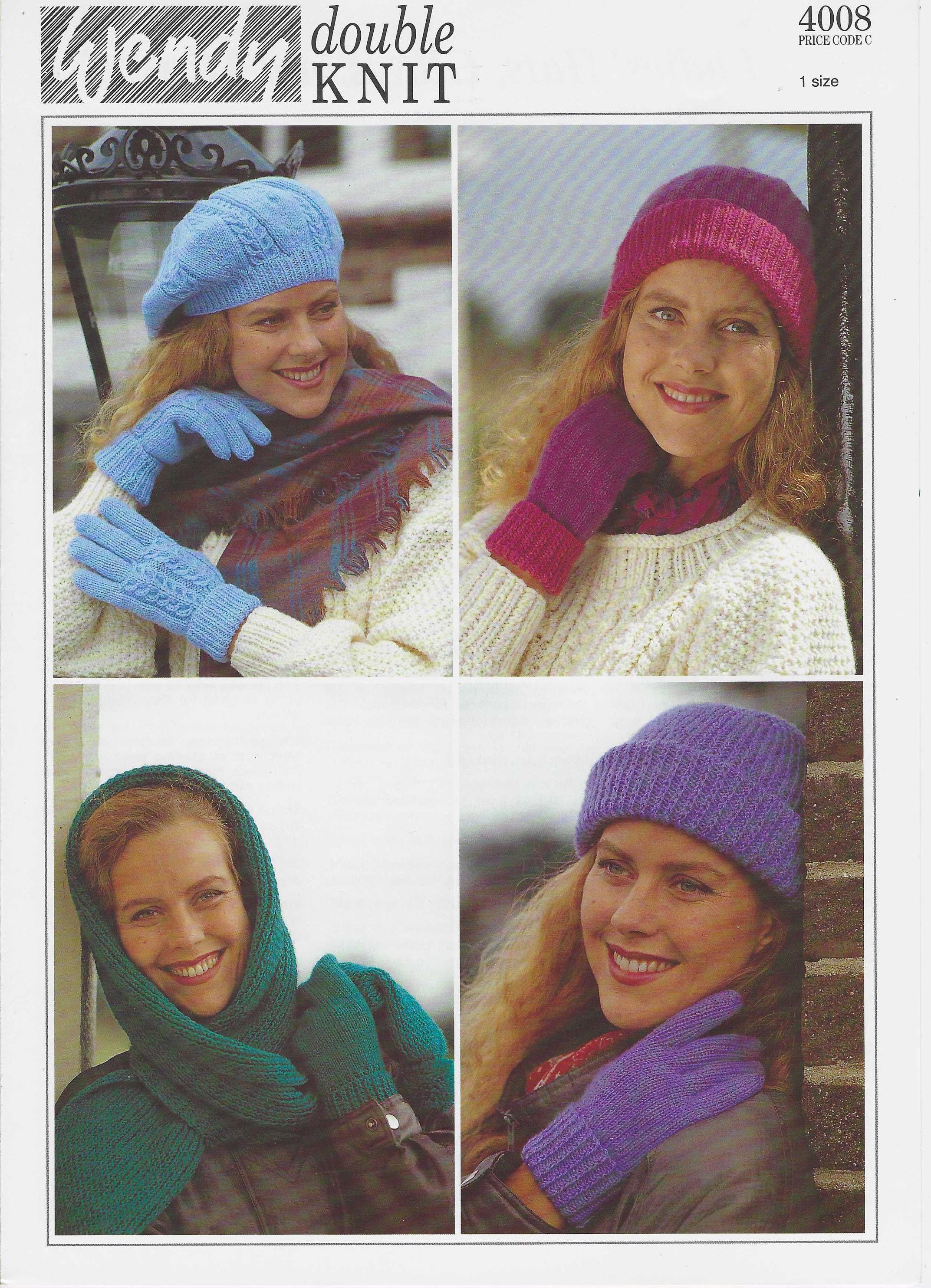 Pre-owned Wendy Knitting Pattern 4008 Women's Ladies' Hats Beanies ...