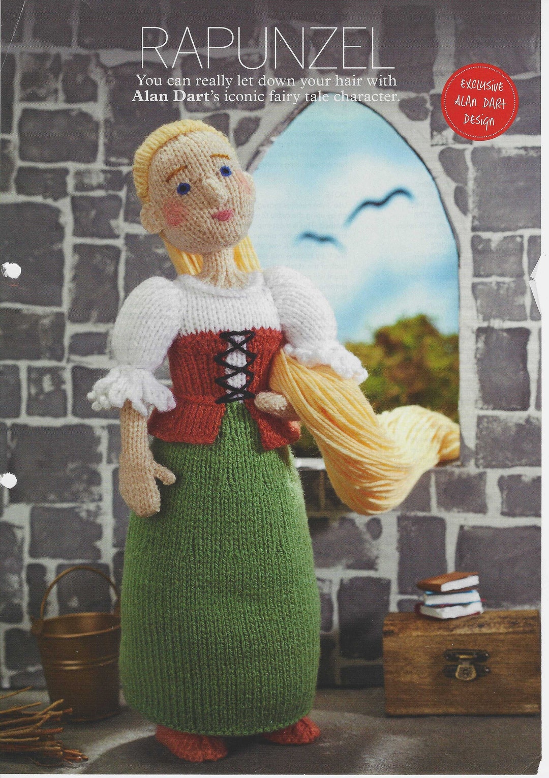 Alan Dart Knitting Pattern Rapunzel, Fairy Tale Doll Toy in Double ...