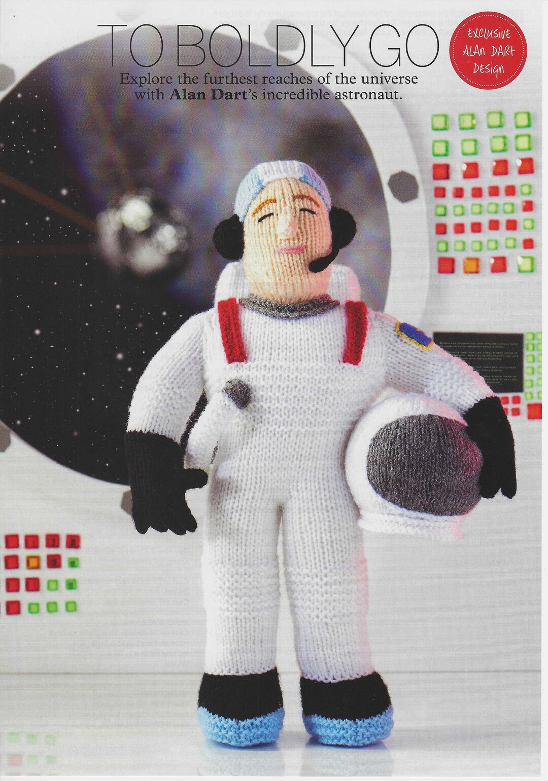 Alan Dart Knitting Pattern to Boldly Go Astronaut Spaceman Toy Doll in ...