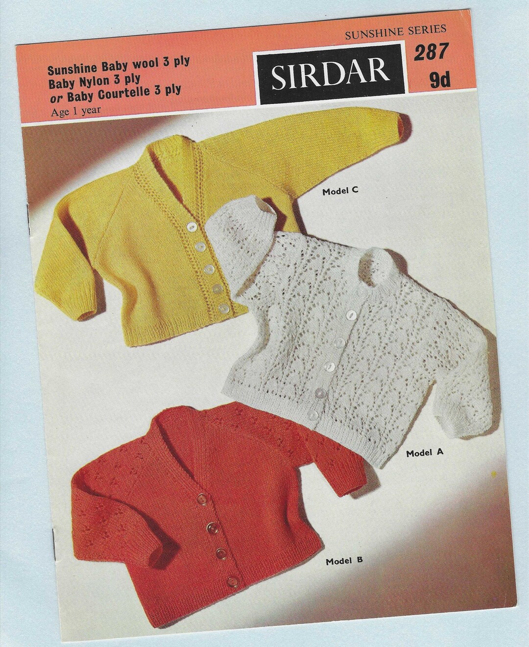 Original Vintage Knitting Pattern Leaflet: Baby Babies Toddler ...