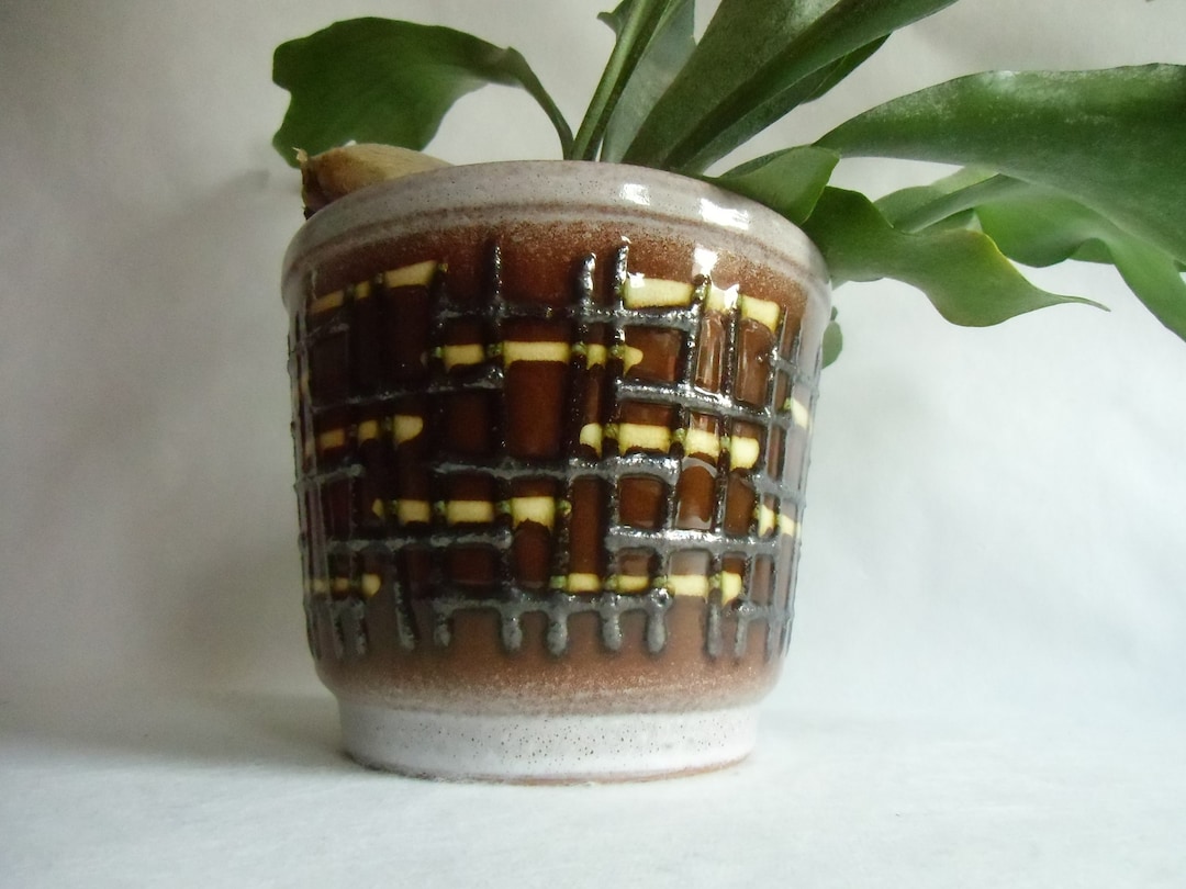 Vintage CERAMIC Planter From the 50s Mid Century German Pottery Flower ...