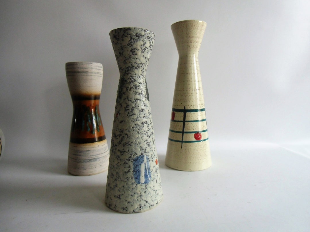 KERAMIK Vases 50s Mid Century foreign Vase German Pottery 50ies Vintage ...