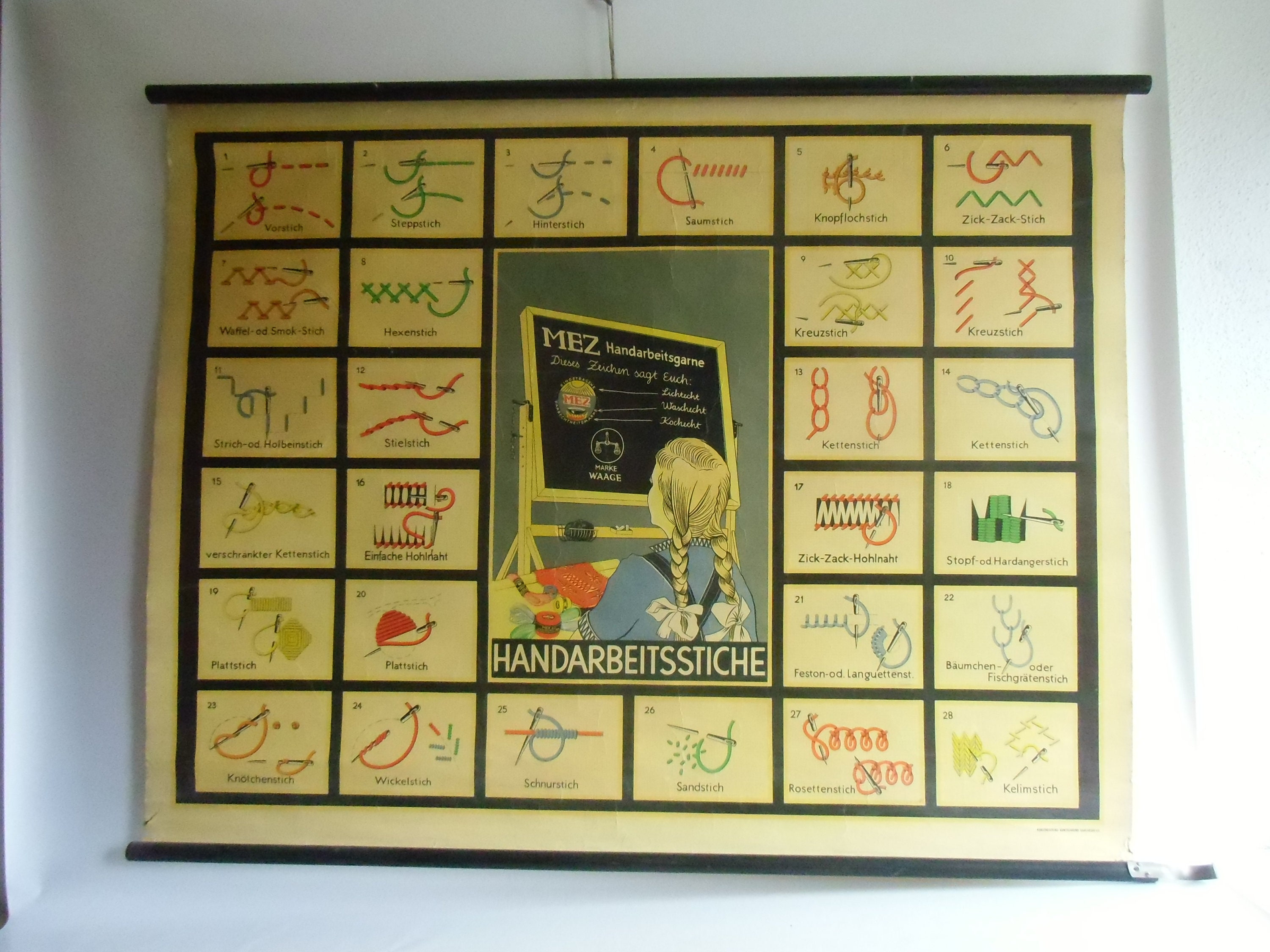 School Wall Map Wall Map Handicraft Stitches School Map - Etsy