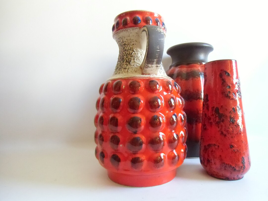 Large Vintage BAY Ceramic VASE From the 70s Design Bodo Mans W. Germany ...