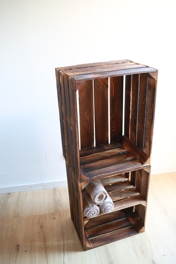 Solid Flamed Wooden Boxes in Great Set Offers Ideal for Furniture Construction and Storage Shabby Chic Used Look Very Stable Etsy Canada