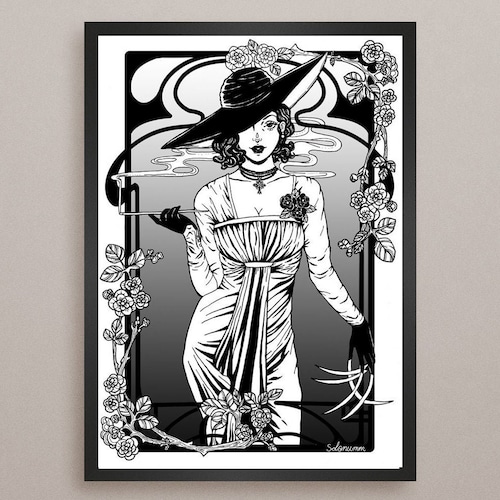 Lady Dimitrescu Portrait From Resident Evil Pop Art Inspired - Etsy