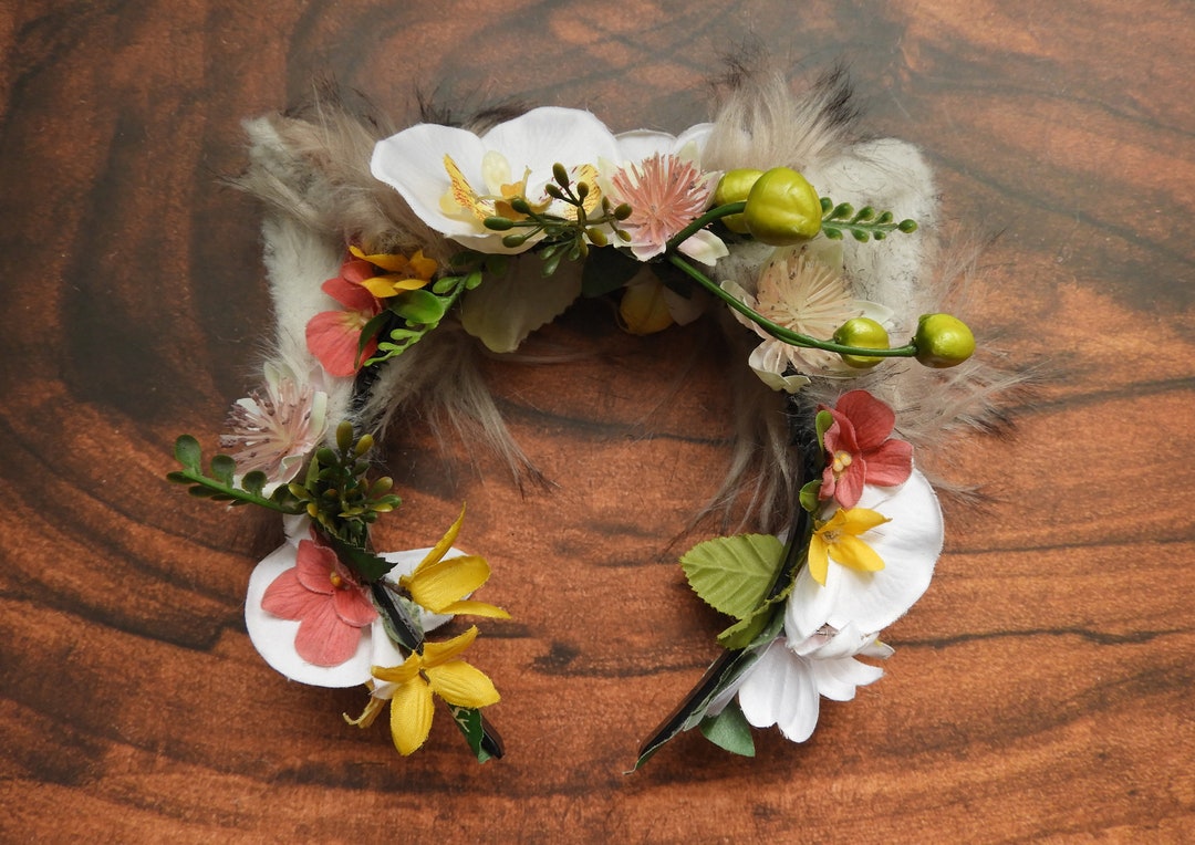 Orchid Cat Ear Flower Crown - Etsy