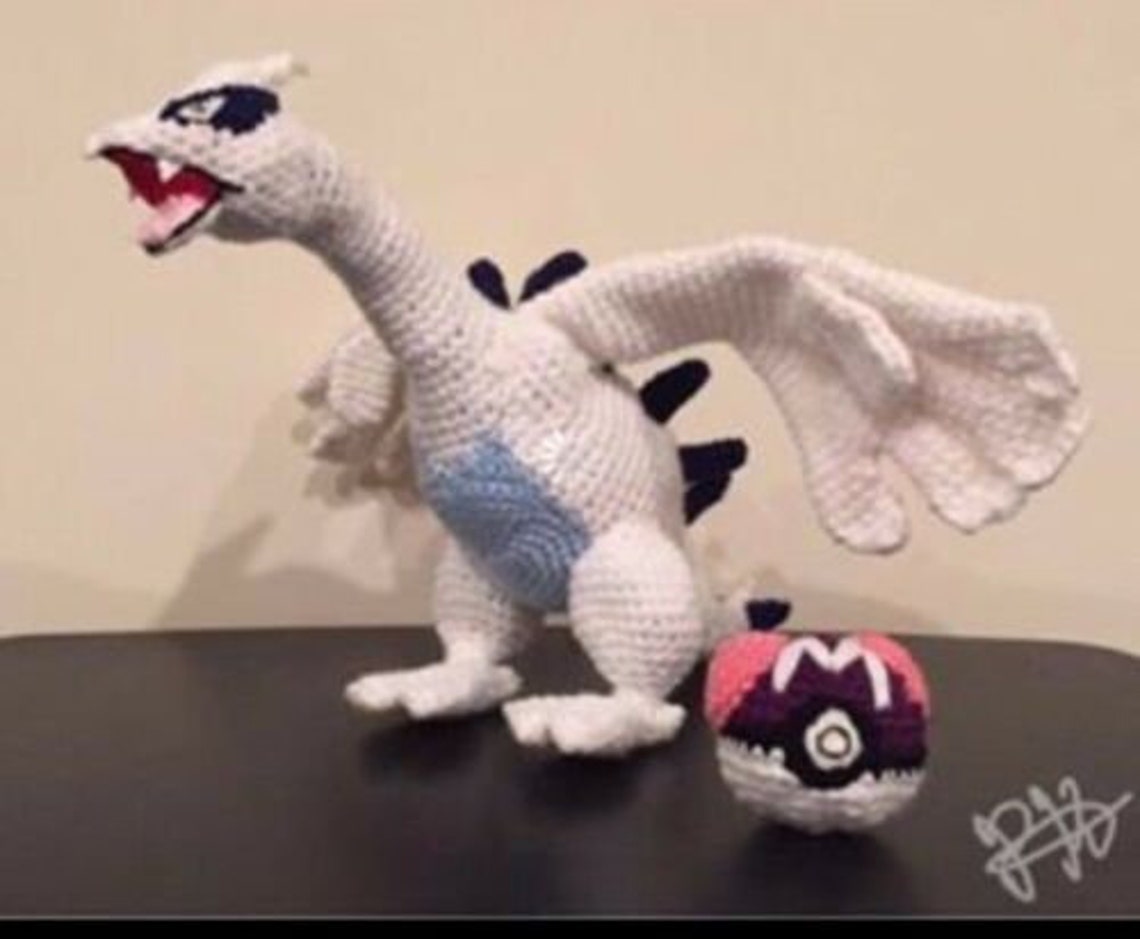 Lugia Handmade Crochet Legendary Pokemon Plush Toy MADE TO | Etsy