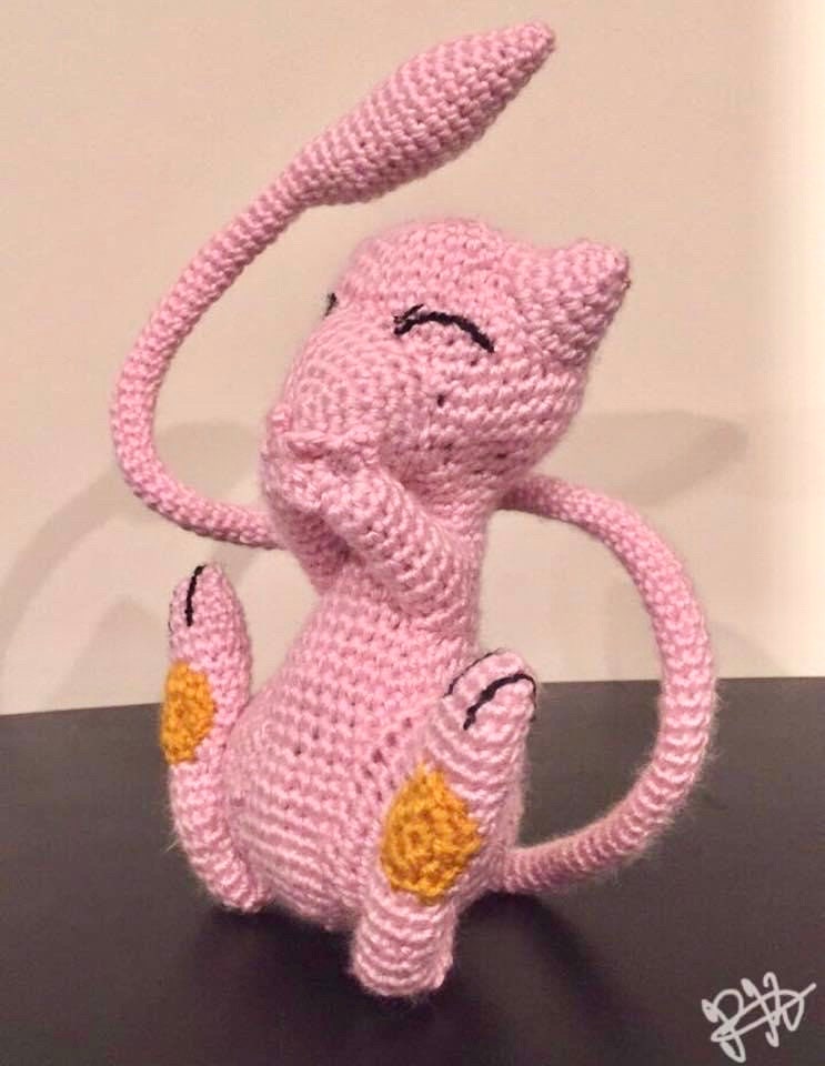 Mew or Shiny Mew Handmade Crochet Pokemon Plush Toy Legendary Cute MADE ...