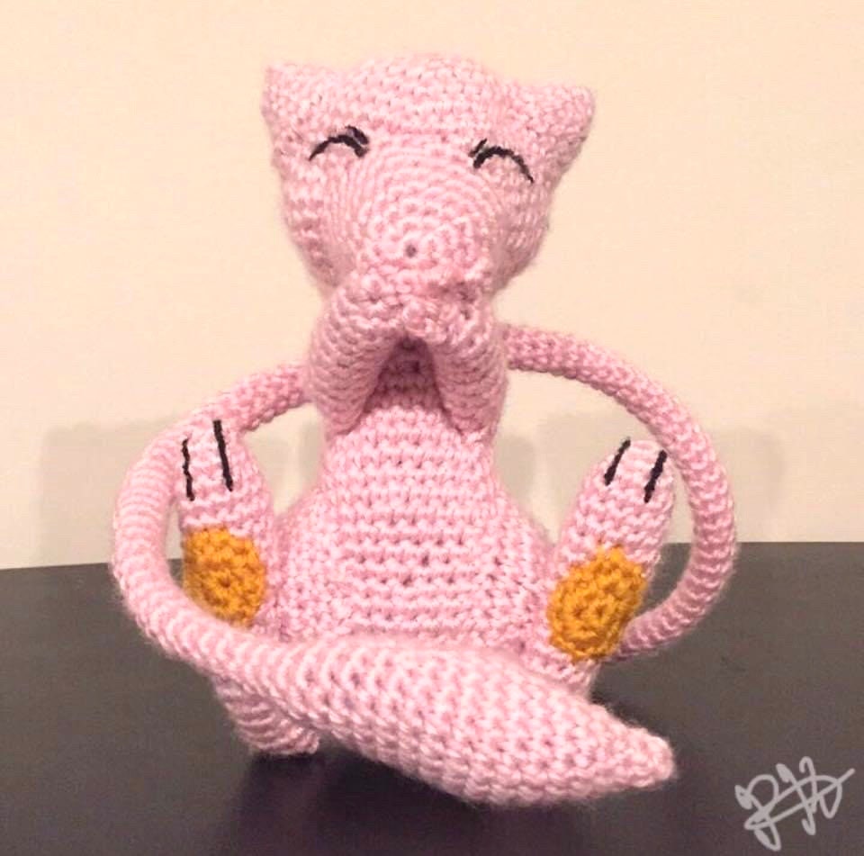 Mew or Shiny Mew Handmade Crochet Pokemon Plush Toy Legendary Cute MADE ...