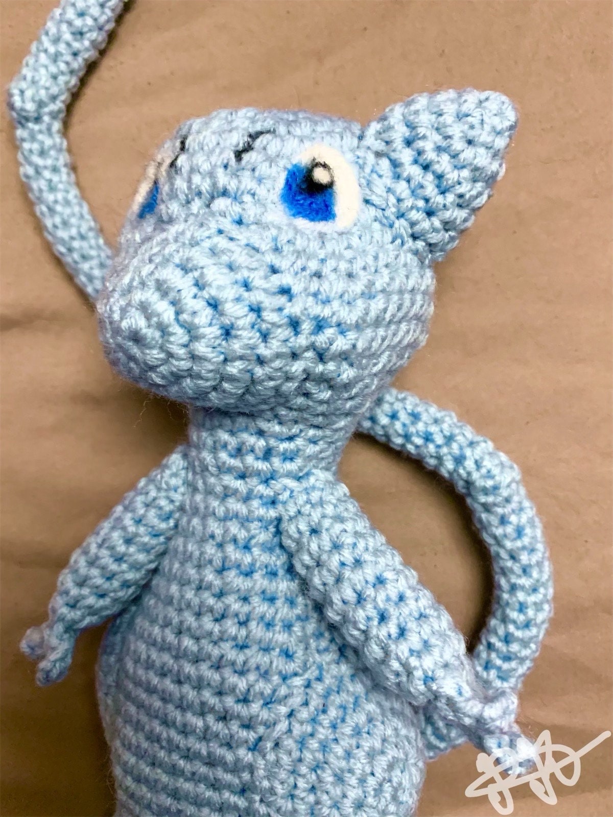 Mew or Shiny Mew Handmade Crochet Pokemon Plush Toy Legendary Cute MADE ...