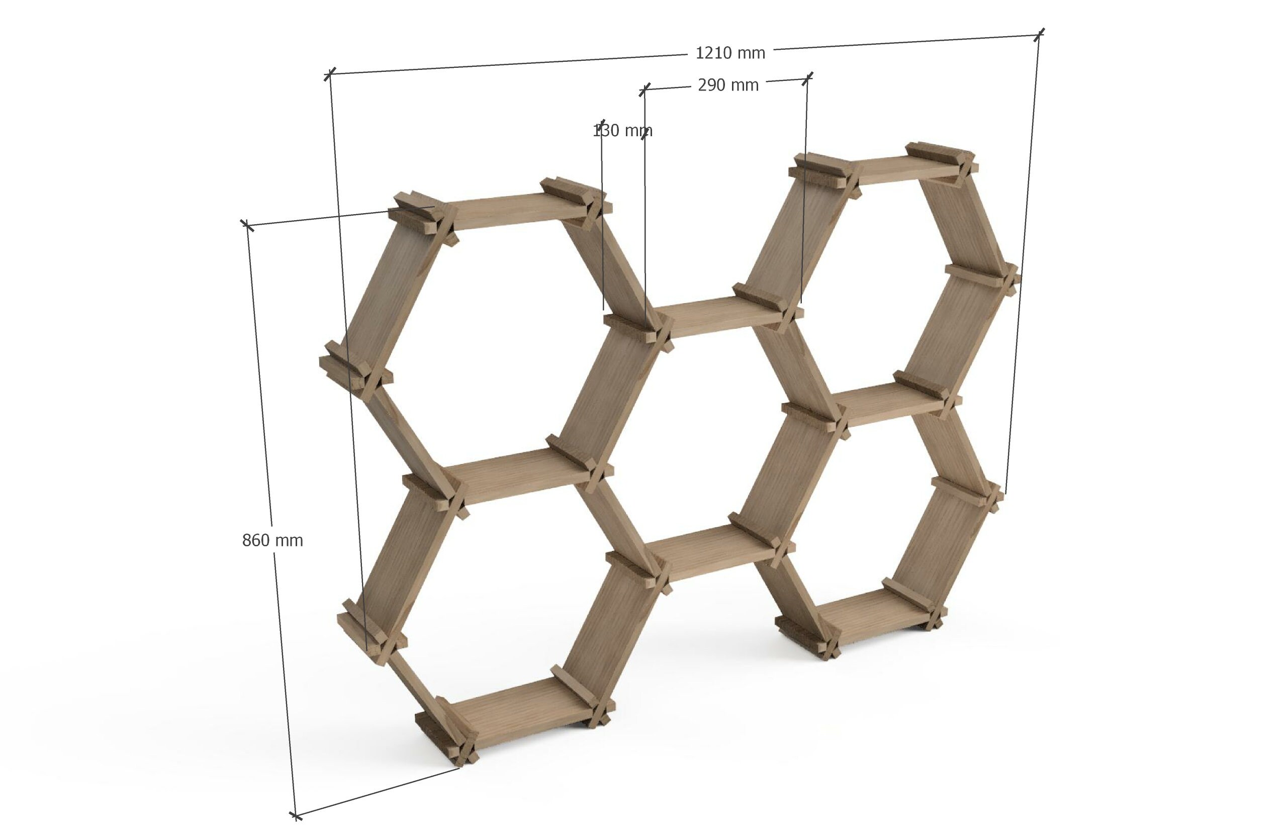 HEXA Book Shelf in 2 Different Sizes - Etsy