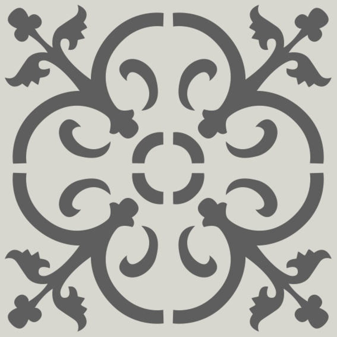 Flower Stencil Tile - Etsy