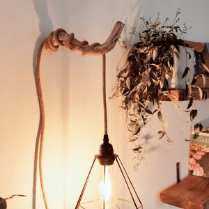Rustic Wall Lamp Boho Reading Lamp Made of Knotwood Wood Forest Lamp ...