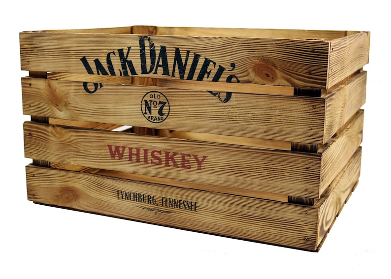 VINTAGE WHISKEY BOX Wooden Box With Whiskey Branding Rustic Gift Box ...