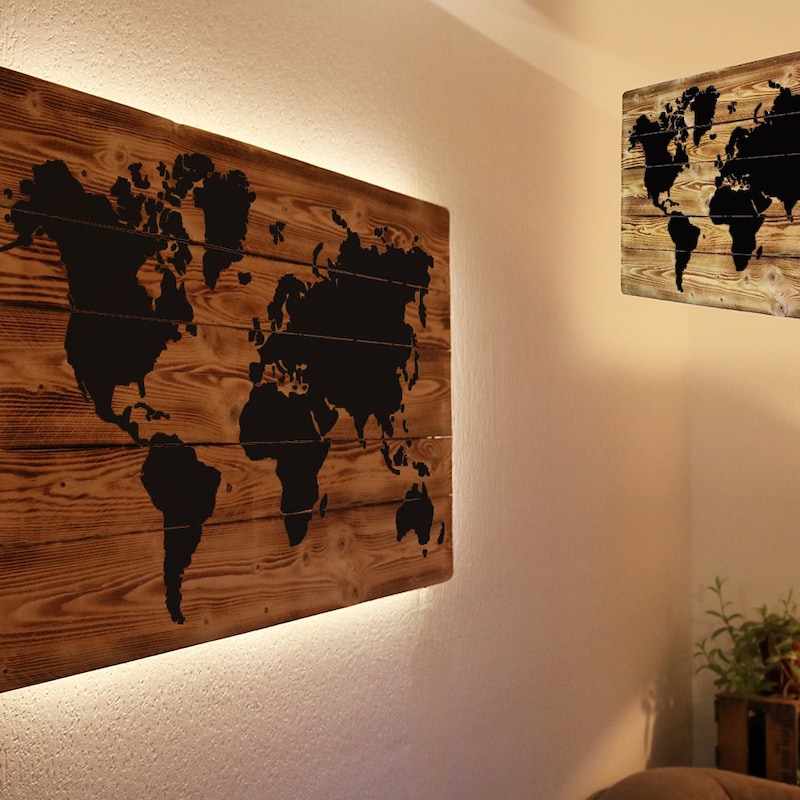 Weltkarte led beleuchtet - Etsy.de