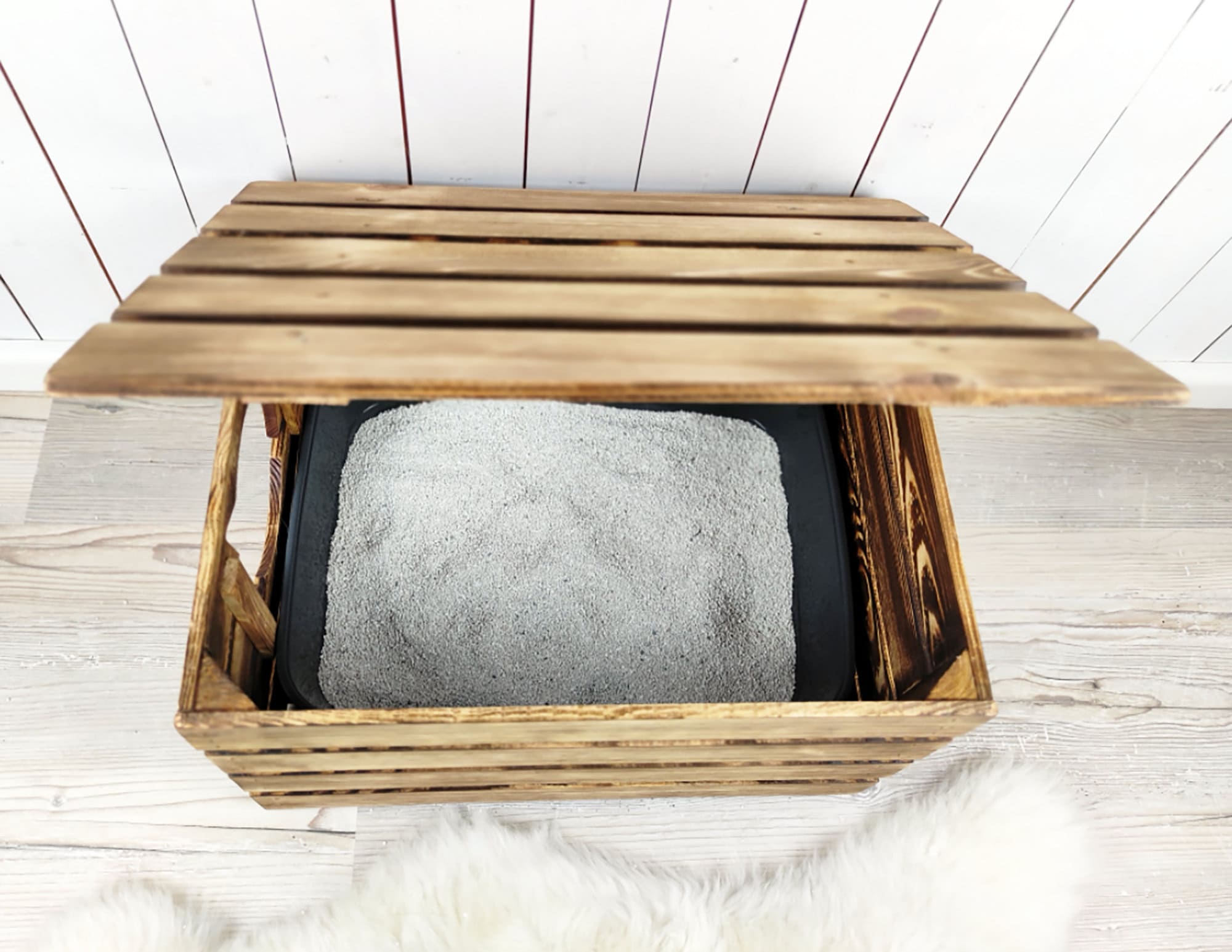 Vintage Wooden CAT LITTER Cover Box Crate With Lid Timber Cat - Etsy UK