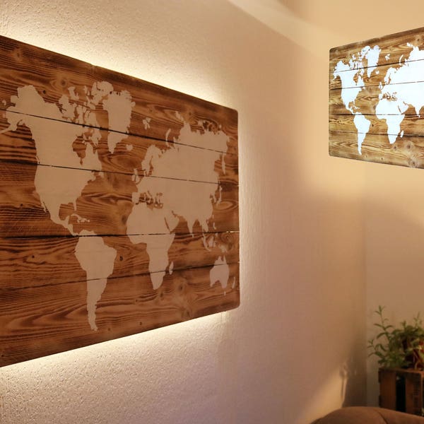 World map led - Etsy España