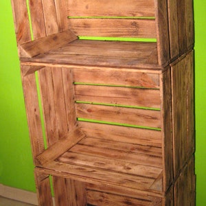 OLD Rustic FRUIT BOXES Flamed Apple Boxes Vintage Wooden Boxes - Etsy