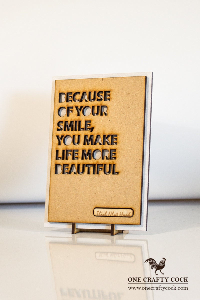 Life Quote Sign Life Saying Life Gift Because of Your - Etsy