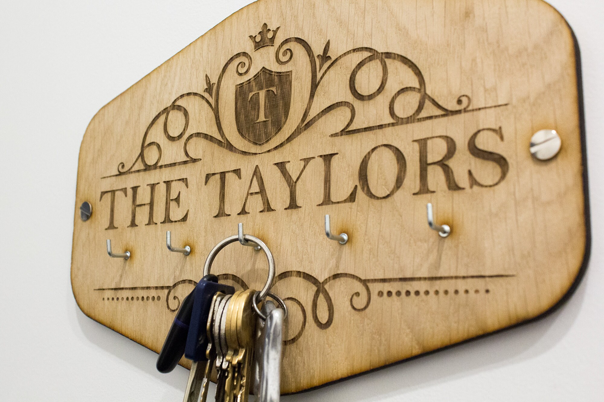 Personalised Key Holder For Wall Key Rack Key Hook For Wall | Etsy