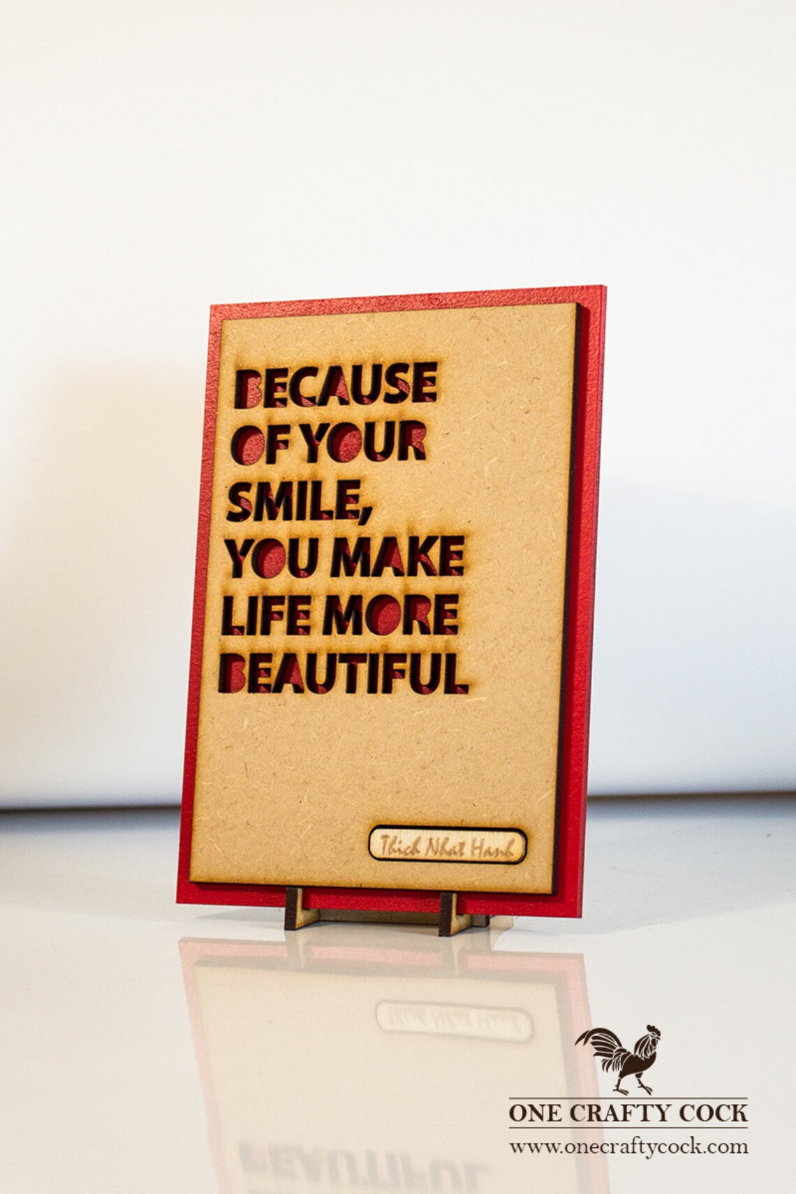Life Quote Sign Life Saying Life Gift Because of Your - Etsy