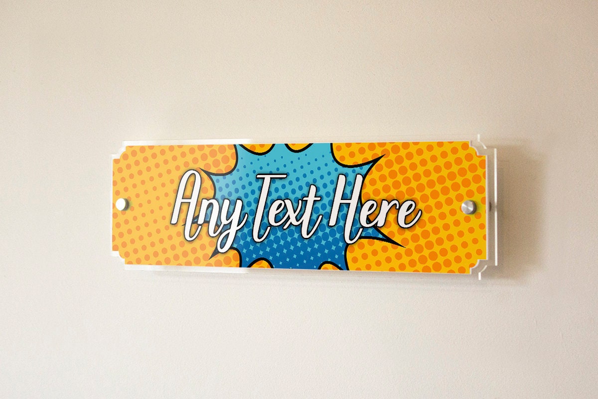 Personalised Pop Art Sign Sign Custom Bar Sign Name Sign | Etsy