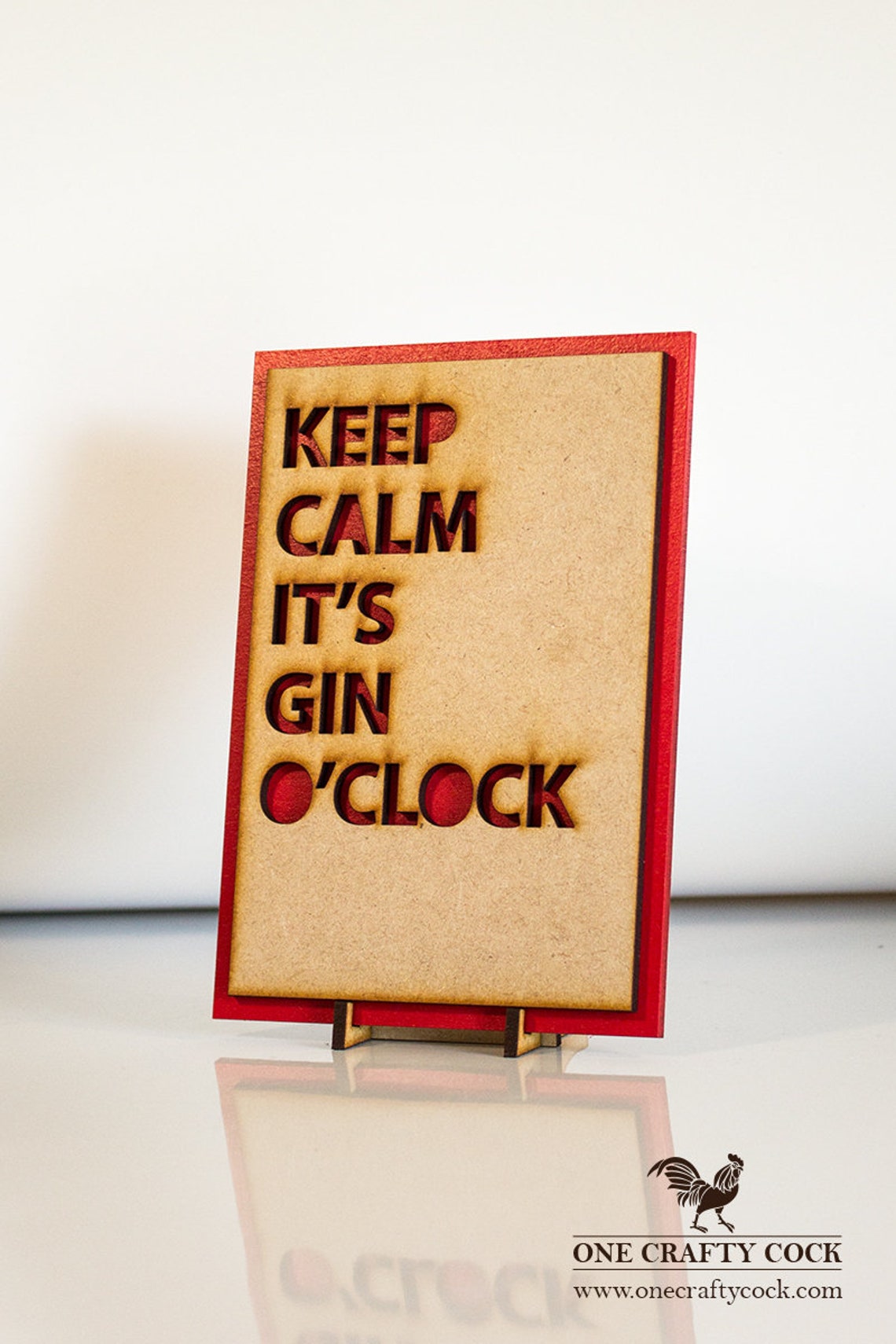 Keep Calm It's Gin O'clock Plaque Sign With Stand - Etsy