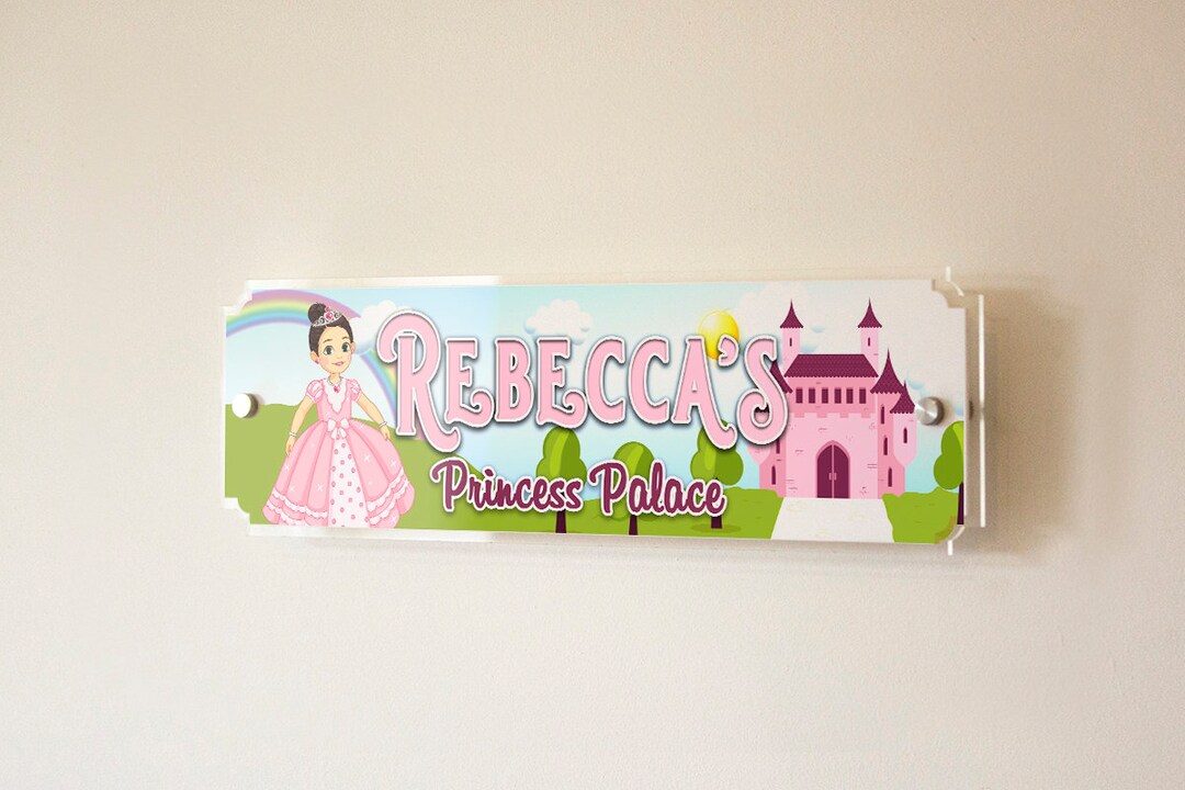 Personalised Princess Bedroom Sign, Nursery Decoration, Custom Kids ...