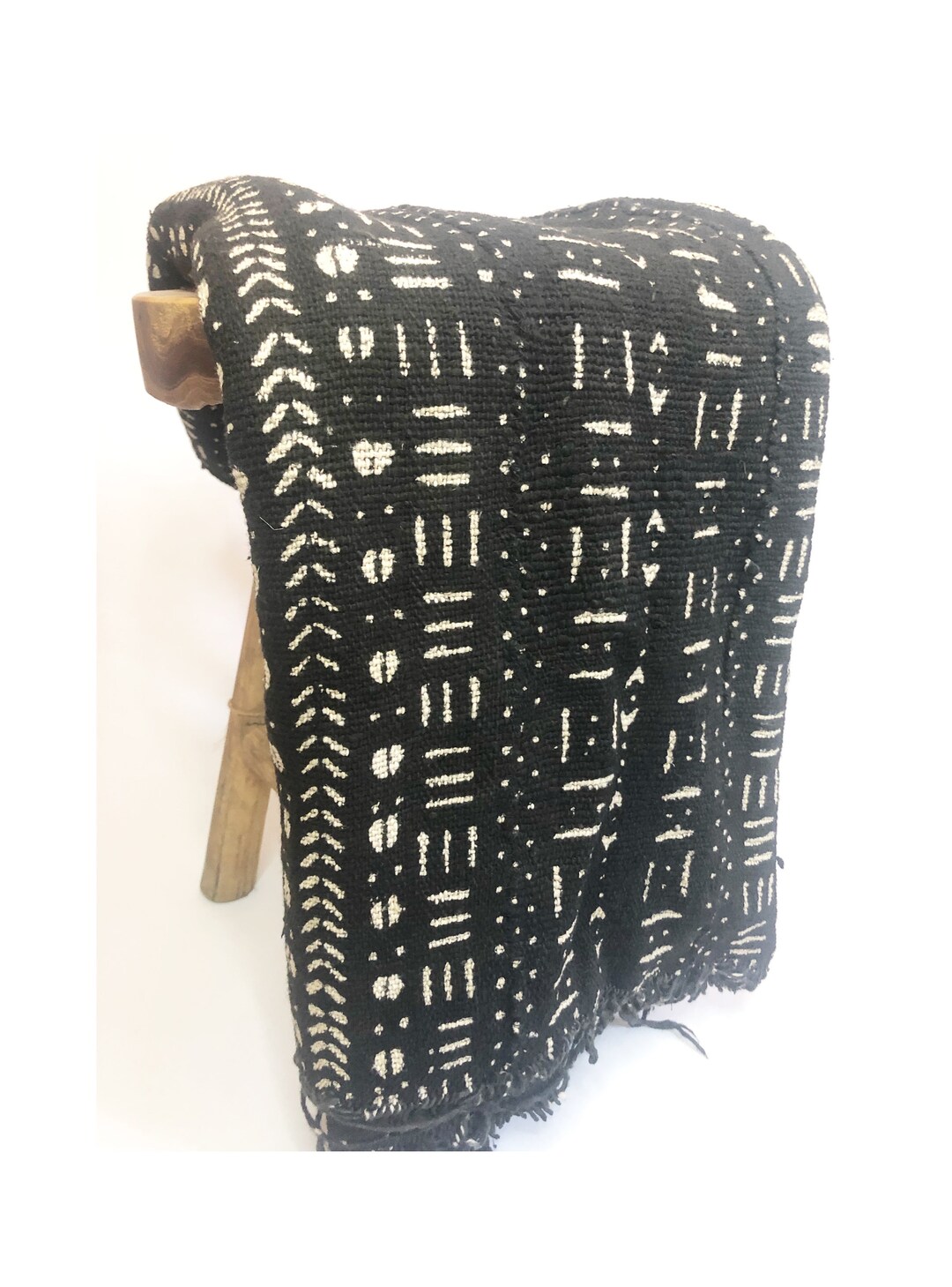 Authentic Mali Bogolan Fabric Black and White Geometric Pattern - Etsy