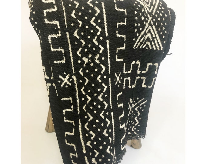 Authentic Mali Bogolan Fabric Black and White Geometric Pattern - Etsy