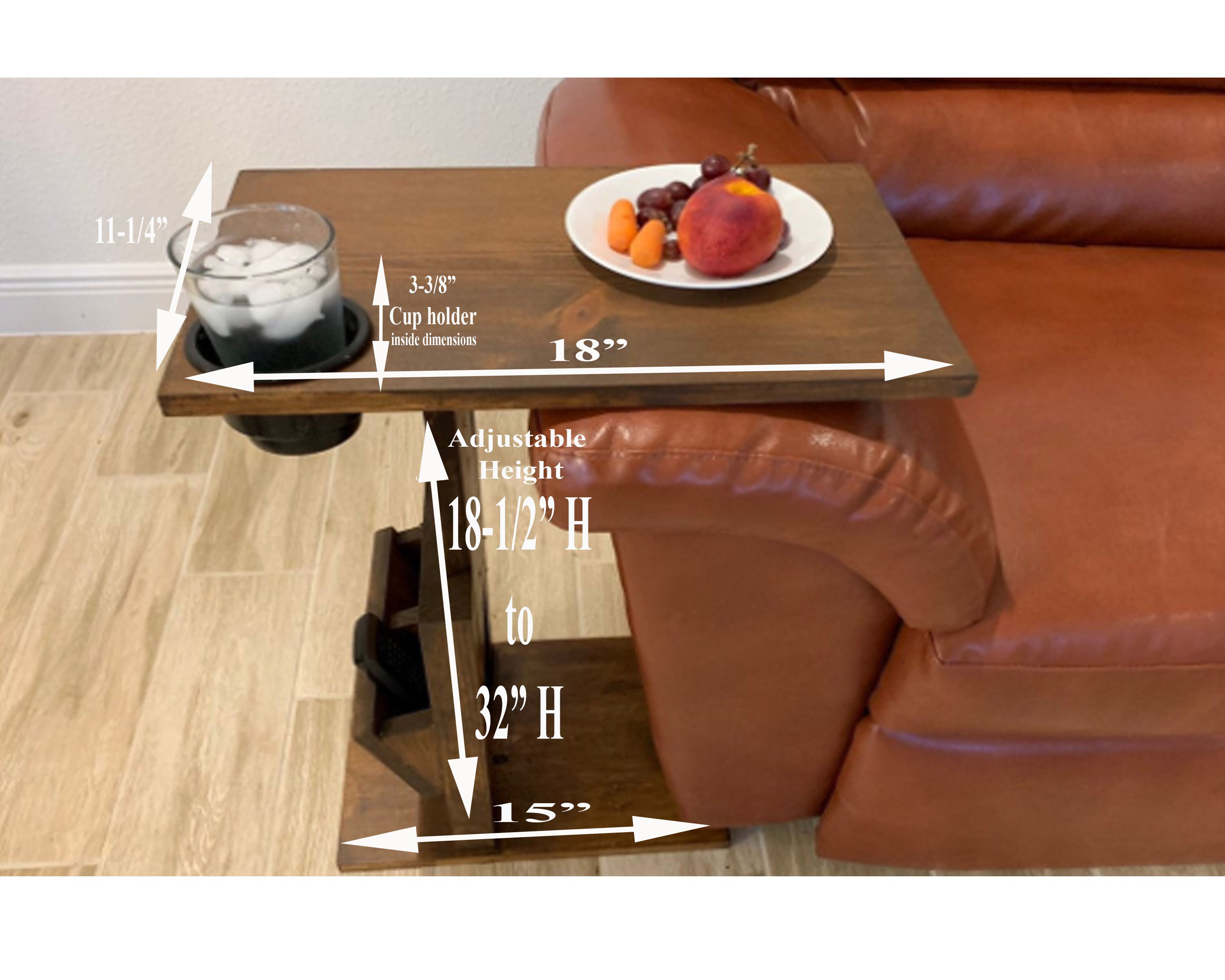 Norm's Adjustable C Table. Natural Poly Sealed. Has 1 - Etsy