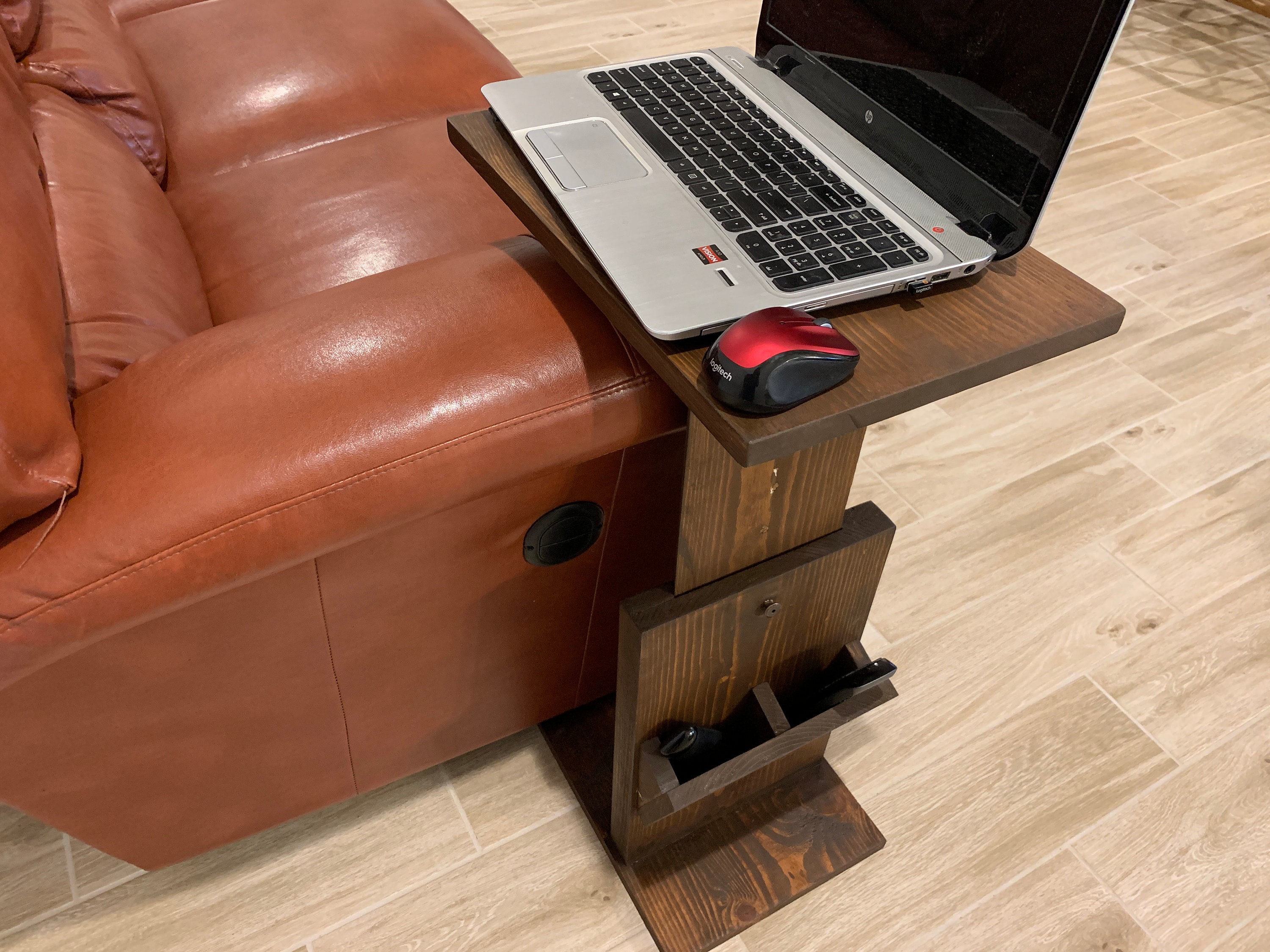 Norm's Laptop Stand With Storage Vertical Laptop Stand | Etsy