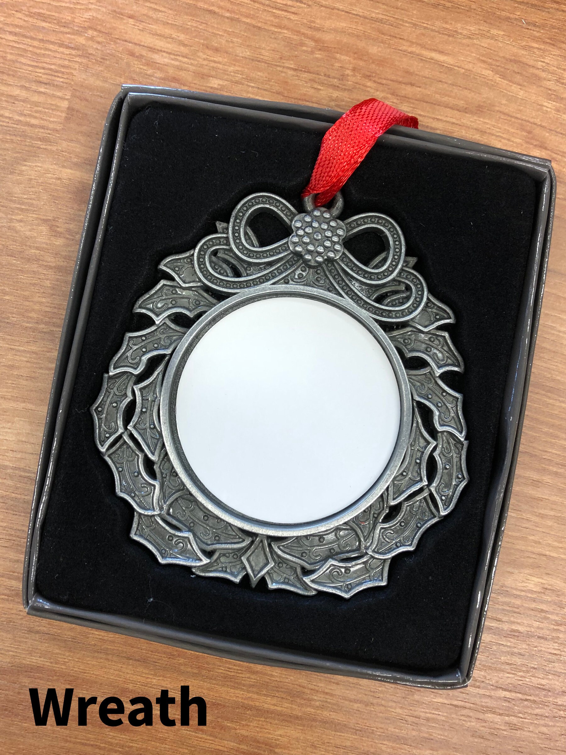 Pewter Photo Ornament Custom Photo 2 Styles to Choose From - Etsy