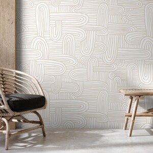 Line Art Peel and Stick Wallpaper Removable Wallpaper Wall Decor Home ...