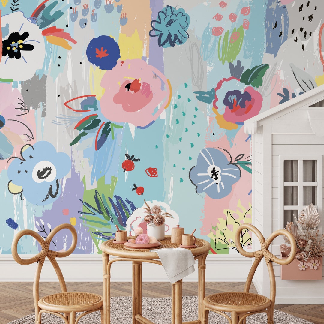 Removable Wallpaper Scandinavian Wallpaper Temporary Wallpaper Peel and ...