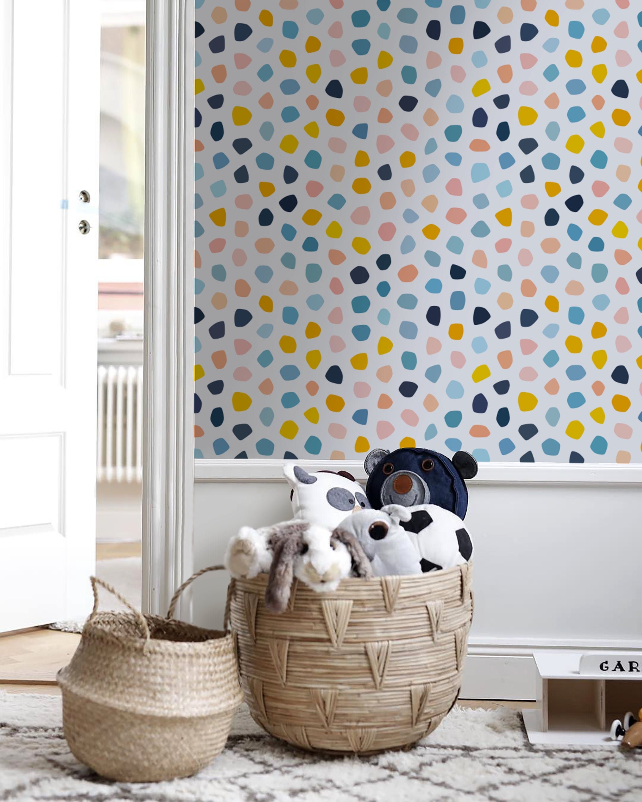 Removable Wallpaper Scandinavian Wallpaper Wallpaper Peel and | Etsy