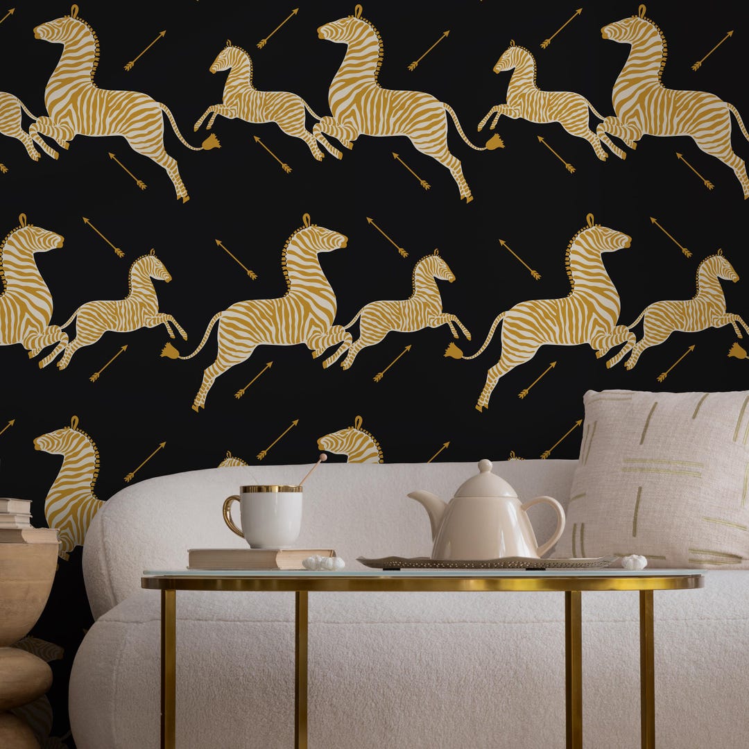 Zebra Wallpaper, Peel and Stick Wallpaper, Masai Zebra Print by Royal ...