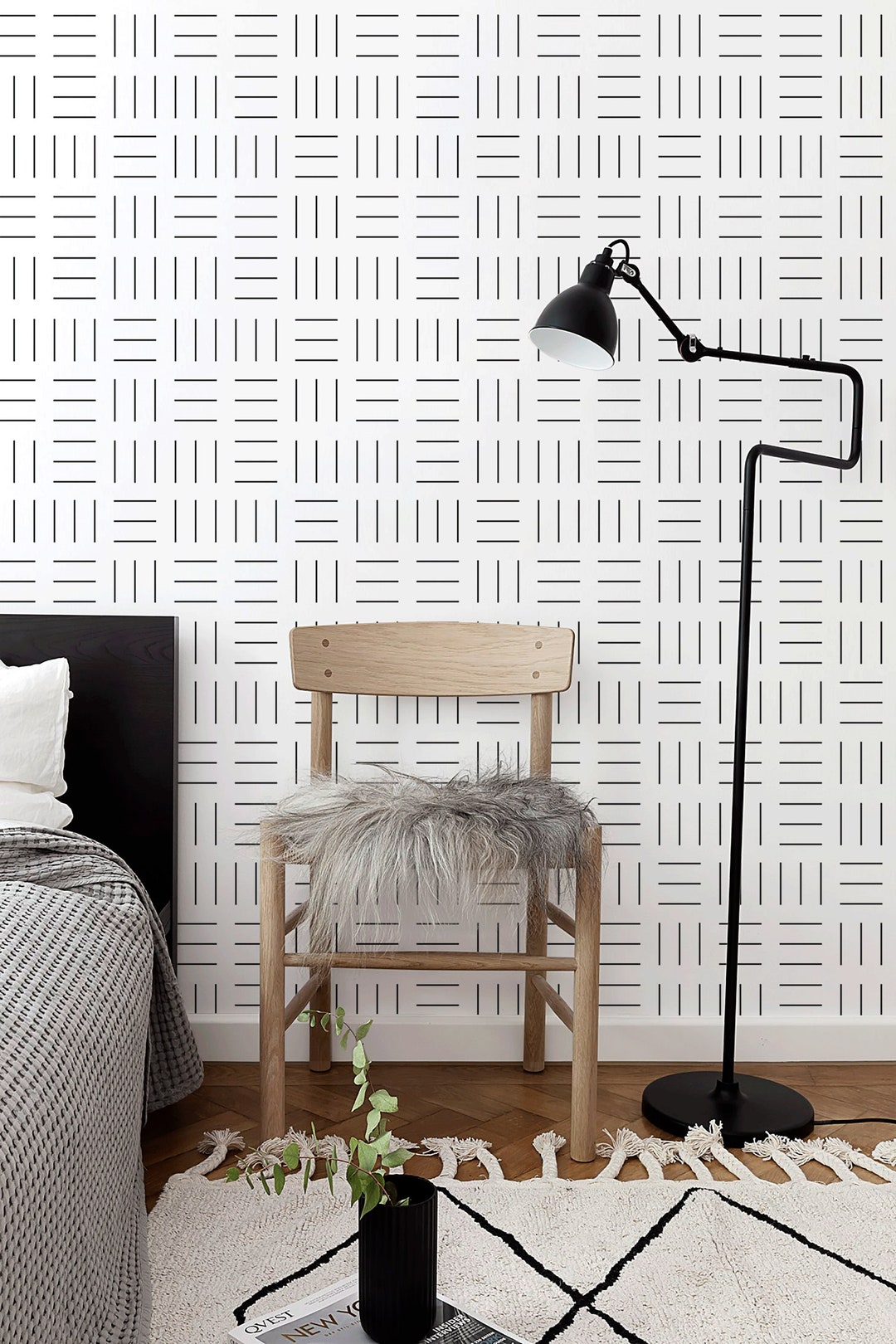Removable Wallpaper, Scandinavian Wallpaper, Temporary Wallpaper ...