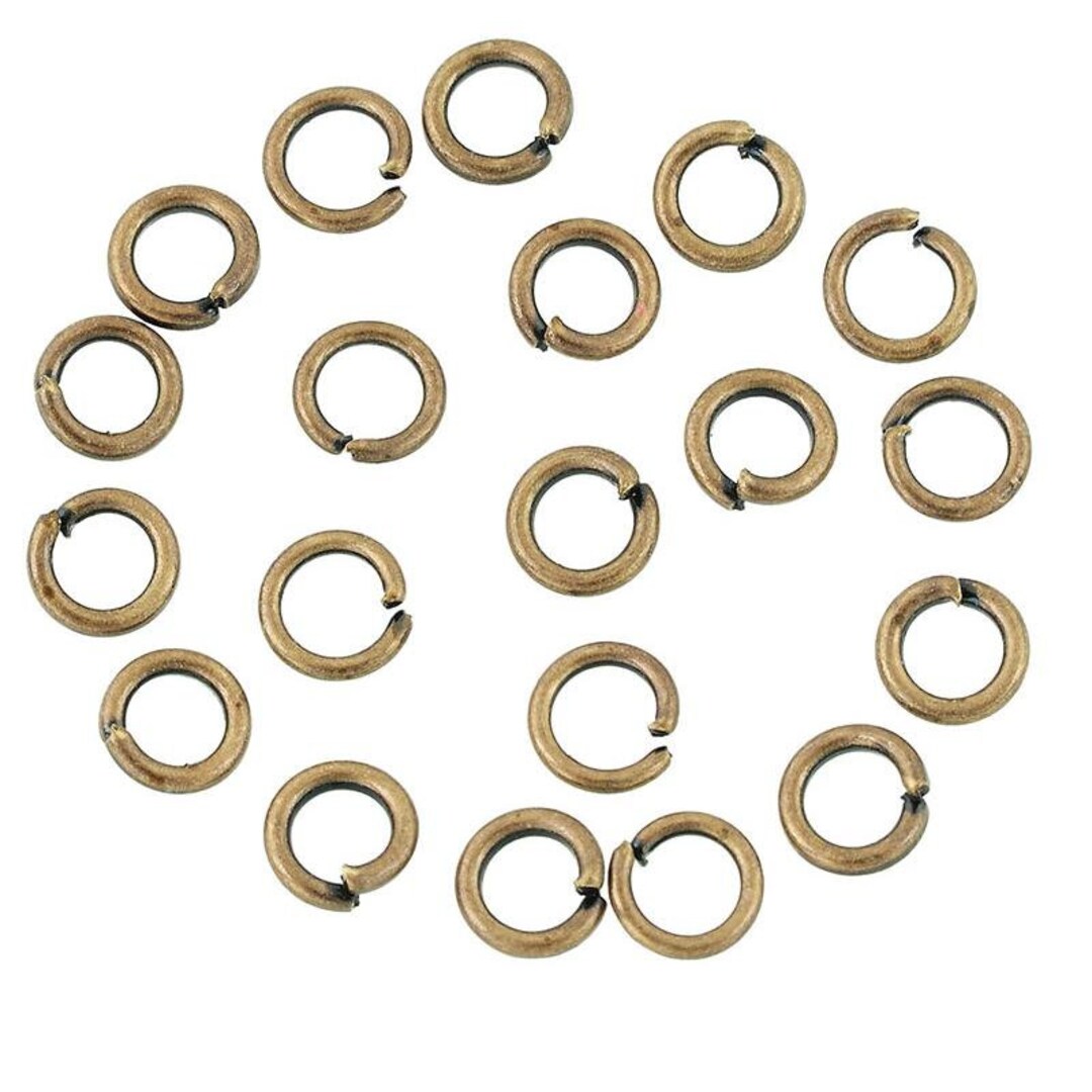 50 Junction Rings 4 Mm Round Open Bronze - Etsy