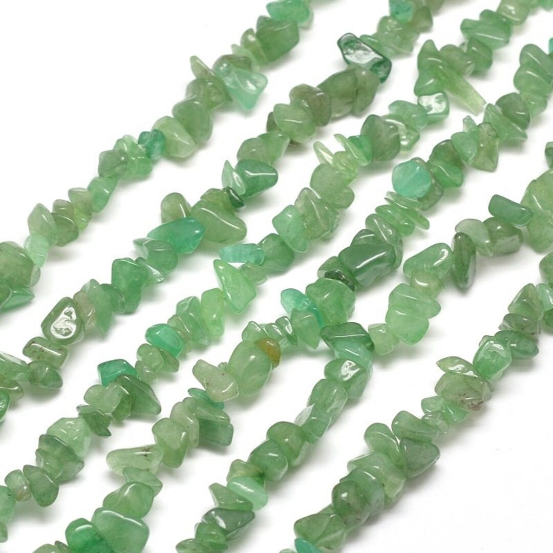 30 Green Aventurine Stone Chip Beads - Etsy