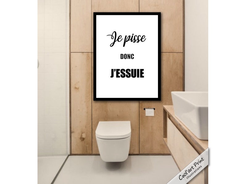 Citation drôle salle de bain, citation toilette, citation comique ...