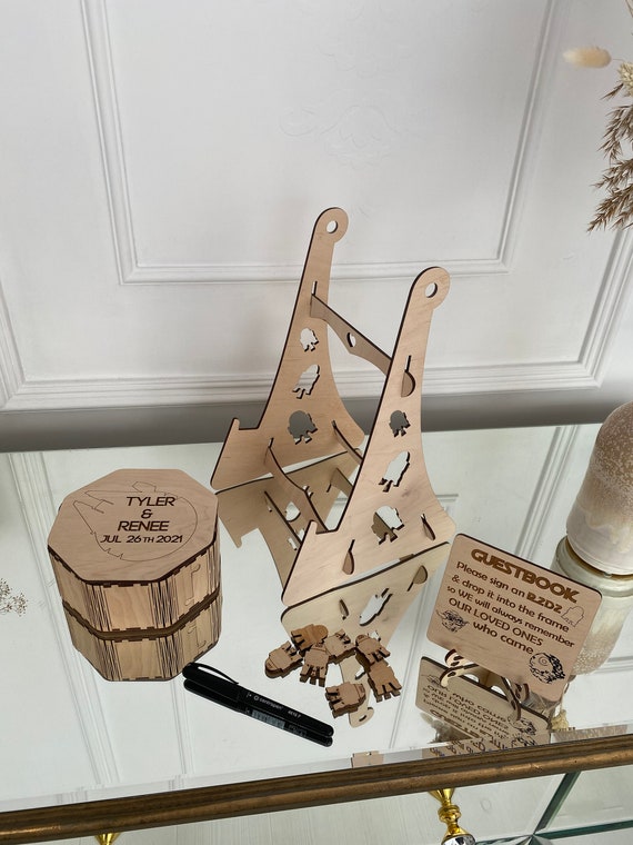 Stand for the Guest Book Frame or Mason Jar Guest Book or - Etsy