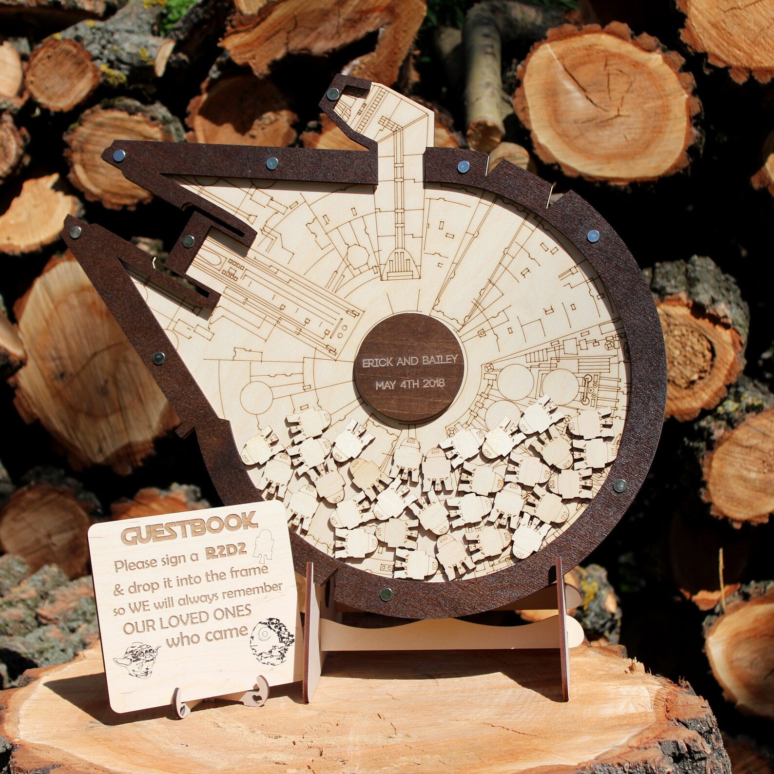 Wedding Guest Book Alternative ,wedding Gift, Millennium Falcon Wedding ...